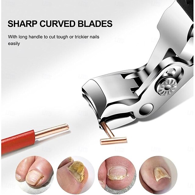 Medical Grade Orthoclip Toenail Clippers Set - Wide Jaw & Angled Tip ...