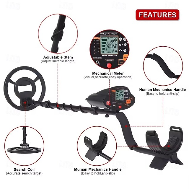 MD-5030 Portable Digital Metal Detector - High-Precision Underground ...