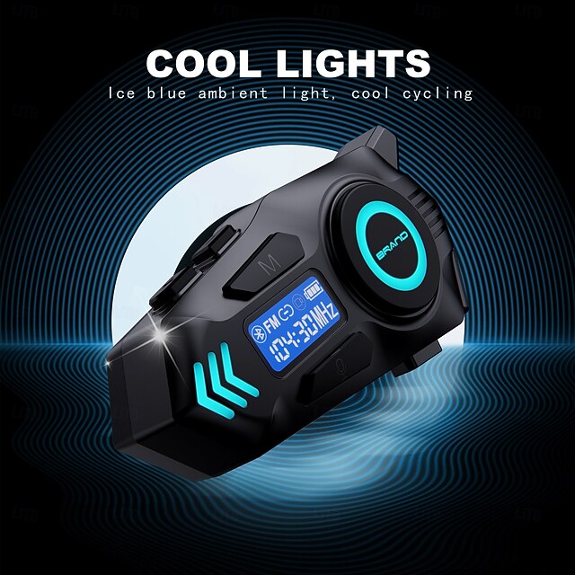 K09 Helmet Bluetooth Headset with Multi-Device Smart Connectivity, Real ...