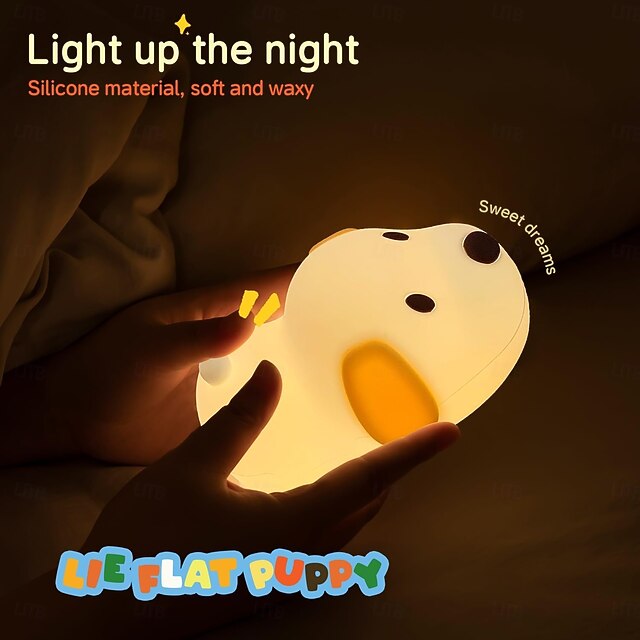 Cute Animal Night Light LED Silicone Squishy Animal Lamp for Kids Ideal ...