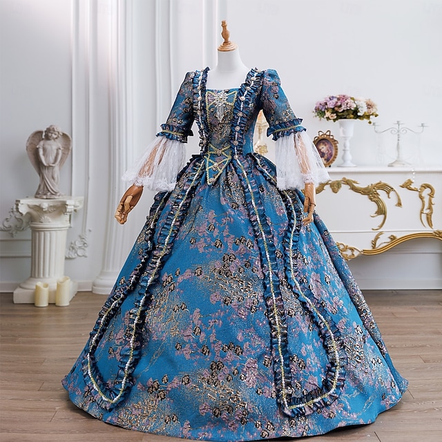 18th Century Women's Rococo Ball Gown Princess Maria Antonietta Rococo ...
