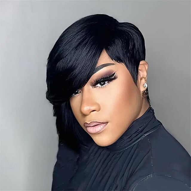 Pixie Cut Wigs for Black Women Model Length Chic Elegent Short Layered ...