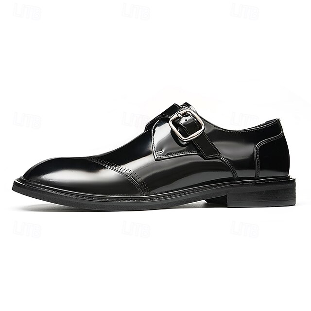Men's Classic Brown Leather Dress Shoes with Lace-Up Closure – Perfect ...