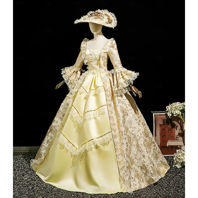 18th Century Women's Rococo Ball Gown Princess Maria Antonietta Rococo ...