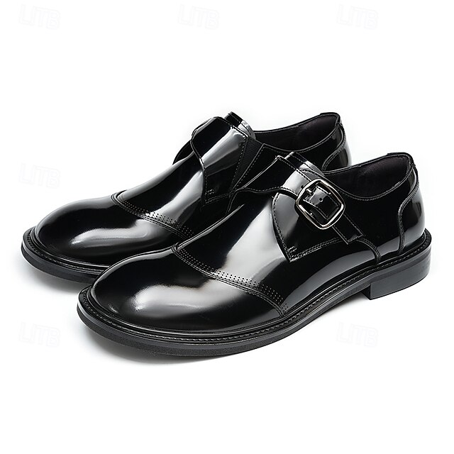 Men's Classic Brown Leather Dress Shoes with Lace-Up Closure – Perfect ...