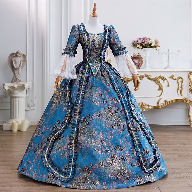 18th Century Women's Rococo Ball Gown Princess Maria Antonietta Rococo ...