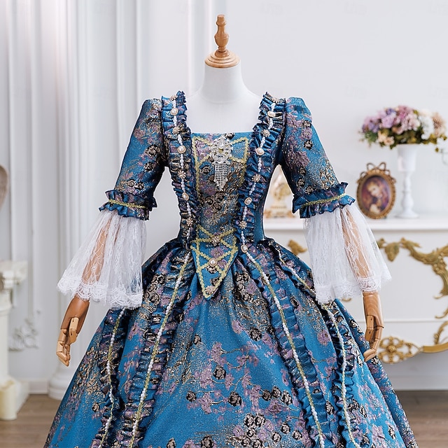 18th Century Women's Rococo Ball Gown Princess Maria Antonietta Rococo ...