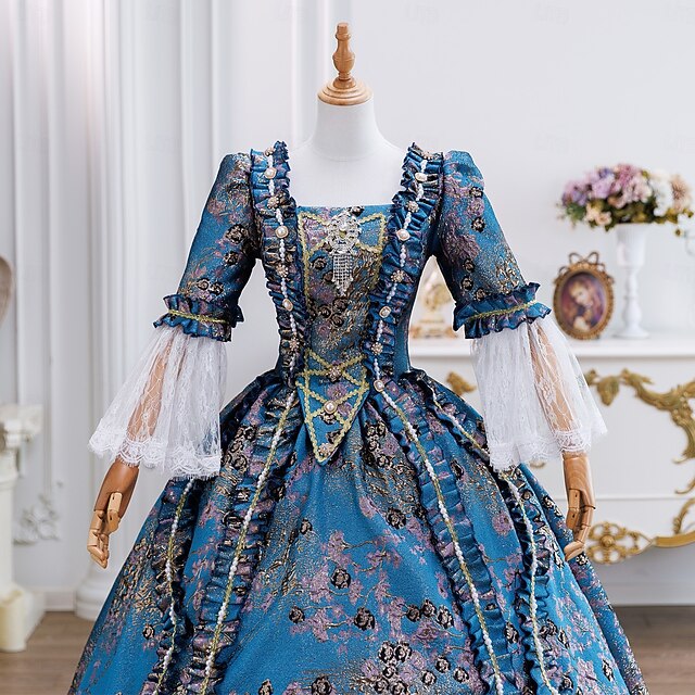 18th Century Women's Rococo Ball Gown Princess Maria Antonietta Rococo ...