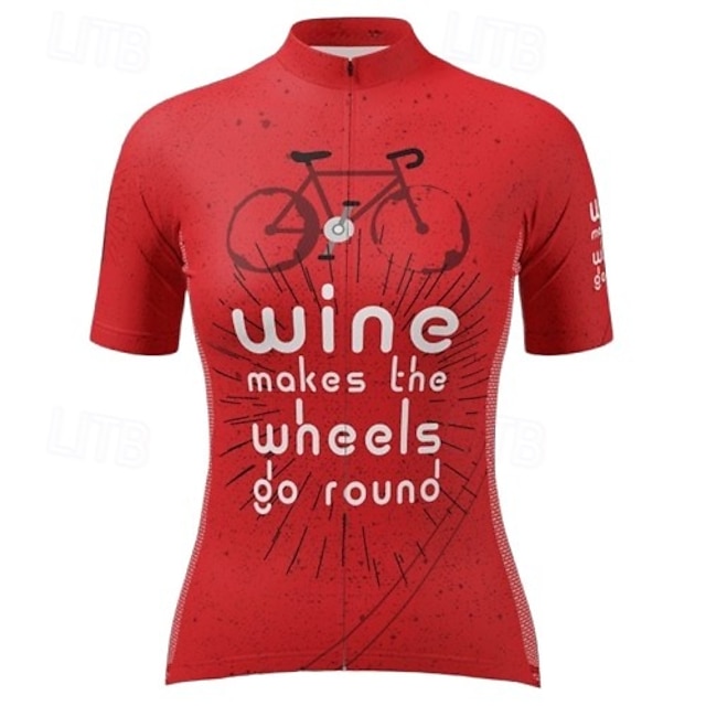 Women's Cycling Jersey Patterned Short Sleeve Bike Tee Tshirt Jersey ...