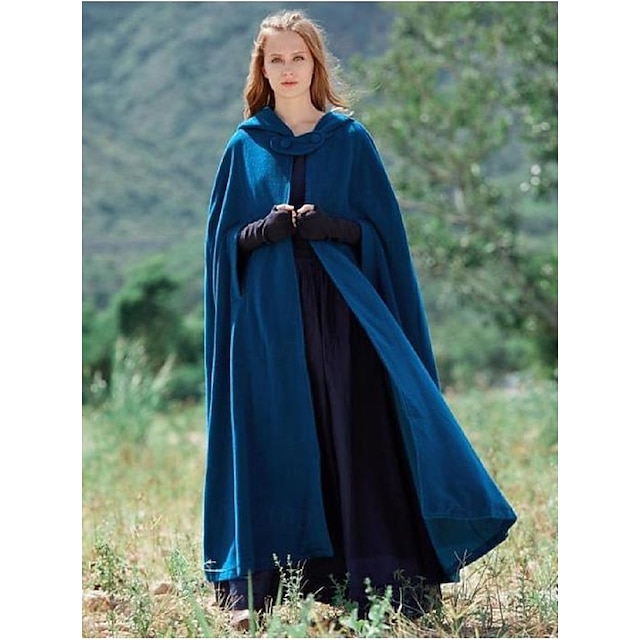 Retro Vintage Medieval Hooded Cloak Shawls Viking Ranger Elven Fancy ...
