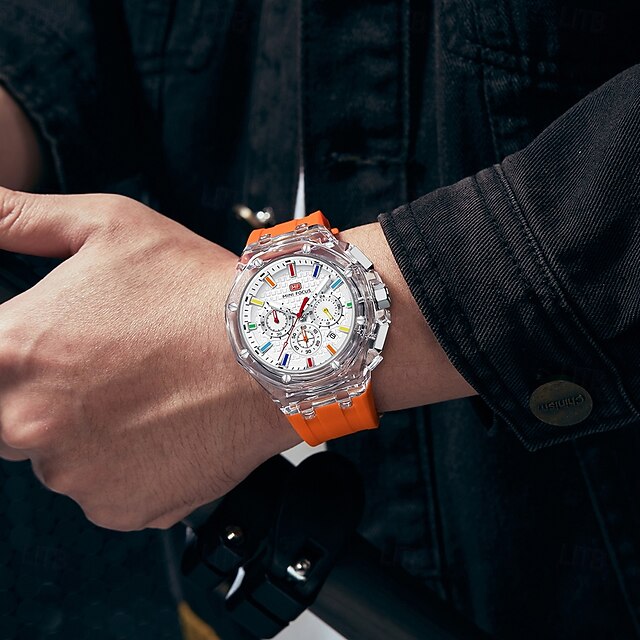 MINI FOCUS Men Quartz Watch Luxury Large Dial Business Wristwatch ...