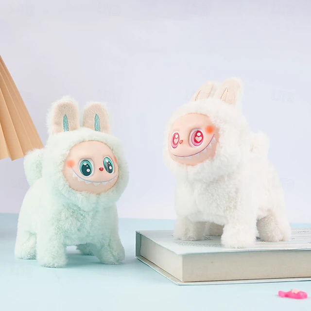 Electric Labulabu Plush Cartoon Silicone Face Can Glow, Run And Sing