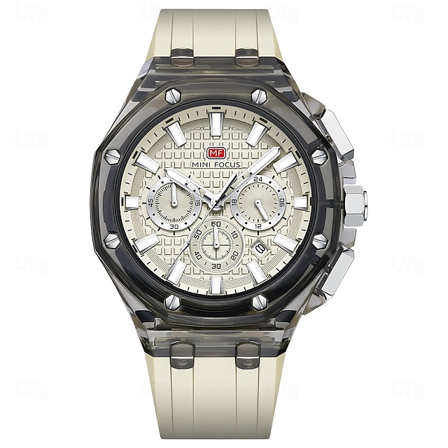 MINI FOCUS Men Quartz Watch Luxury Large Dial Business Wristwatch ...