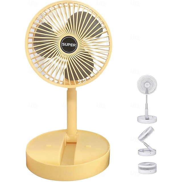 Portable Foldable Rechargeable Oscillating Fan Battery Operated USB C ...