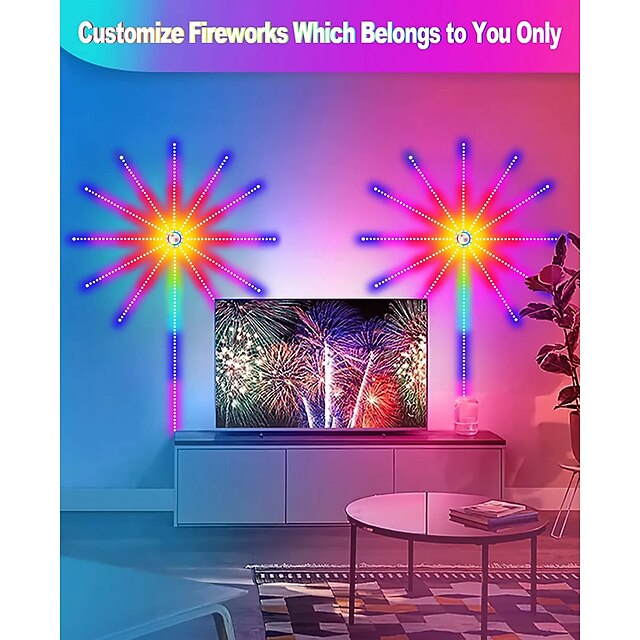 Smart Firework Led Lights USB Powered Room Decor, Color Changing ...