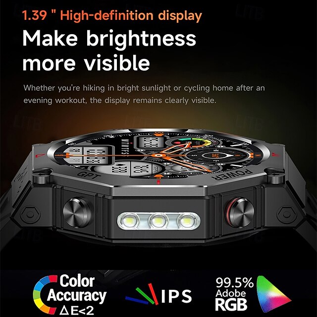 New ChatGPT AI assistant Smart Watch 5ATM Waterproof GPS Built-in Dual ...