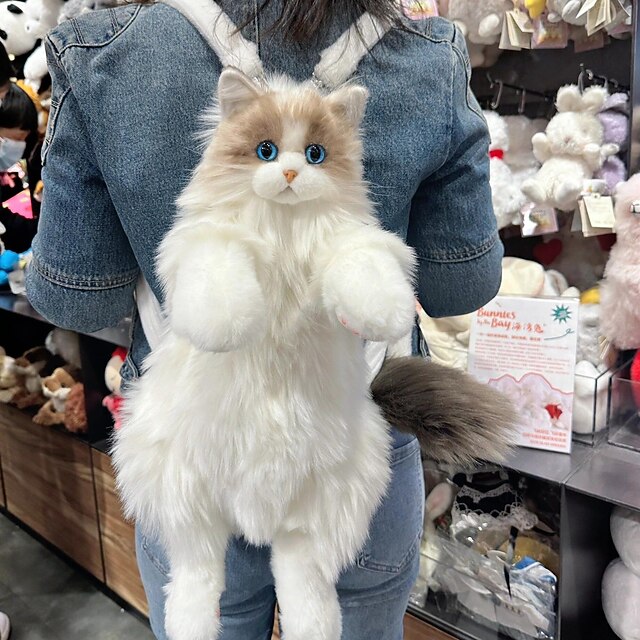 Stuffed Animals Backpack - Cute Cat plush Backpack Handcrafted ...