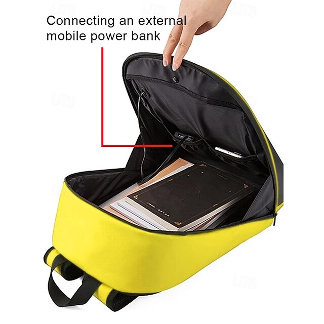 Men's Waterproof LED Display Backpack with App Control – Tech Style PU ...