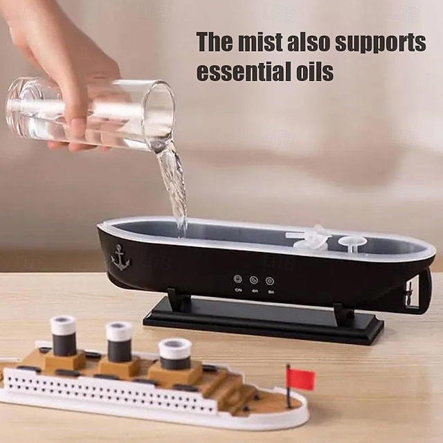 1 Pc Retro Steamboat Shaped Essential Oil Diffuser Humidifier Jellyfish ...