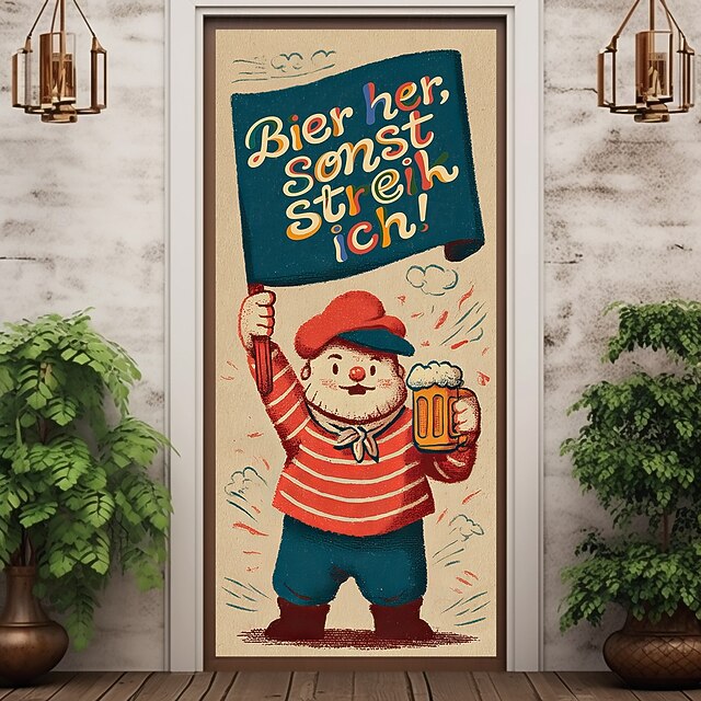 Oktoberfest Door Covers Door Tapestry Door Curtain Decoration Backdrop ...