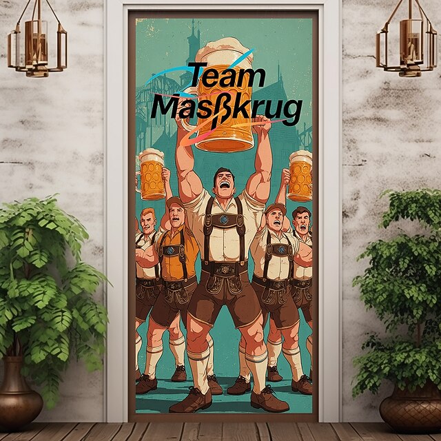 Oktoberfest Door Covers Door Tapestry Door Curtain Decoration Backdrop ...
