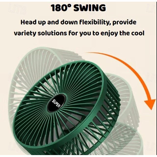 Portable Foldable Rechargeable Oscillating Fan Battery Operated USB C ...