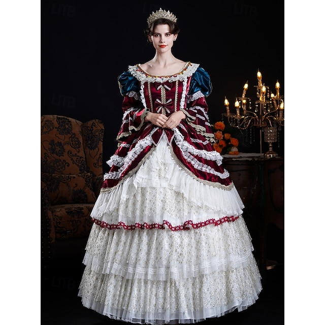 18th Century Women's Rococo Ball Gown Princess Maria Antonietta Rococo ...