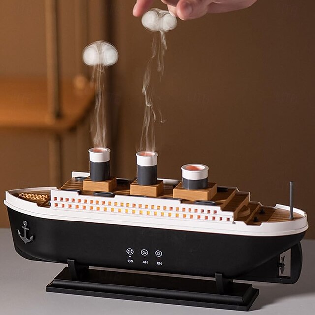 1 Pc Retro Steamboat Shaped Essential Oil Diffuser Humidifier Jellyfish ...