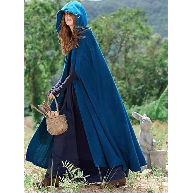 Retro Vintage Medieval Hooded Cloak Shawls Viking Ranger Elven Fancy ...