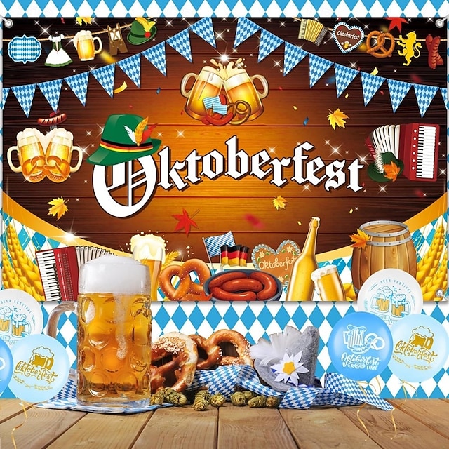 Oktoberfest niemieckie bawarskie wiszące gobeliny precle sztuka na ...