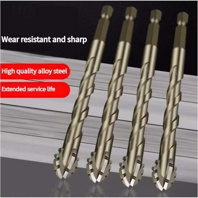 Four Blade Serrated Eccentric Drill,New Four-Flute Sawtooth Eccentric ...