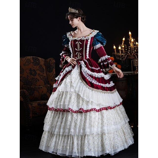 18th Century Women's Rococo Ball Gown Princess Maria Antonietta Rococo ...