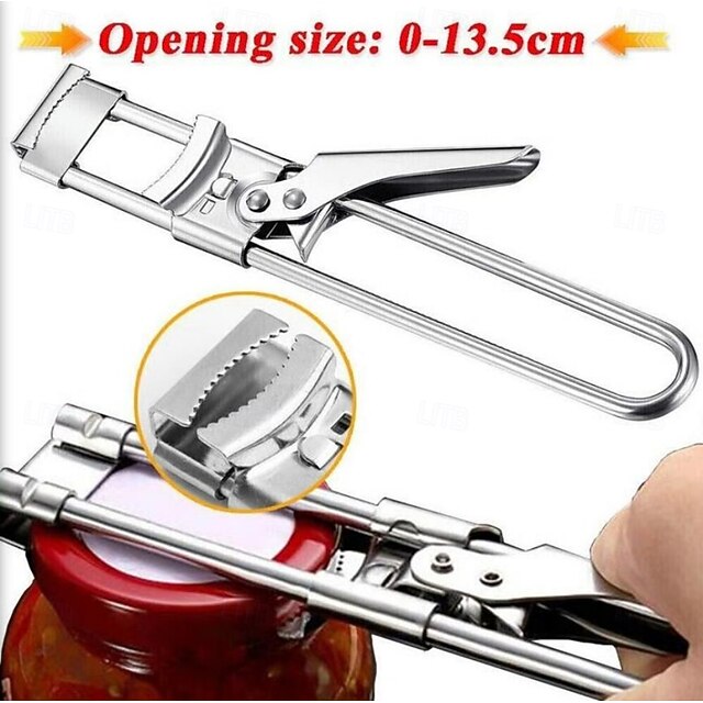 Adjustable Stainless Steel Jar Opener, Gripper Tight Lid Opener for ...