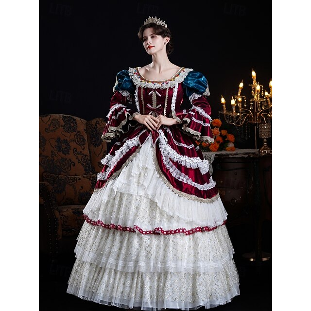 18th Century Women's Rococo Ball Gown Princess Maria Antonietta Rococo ...