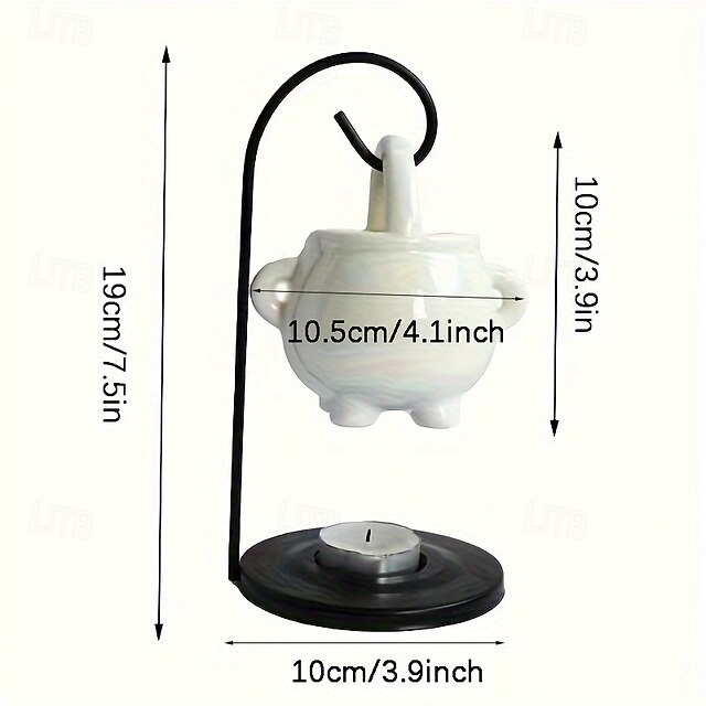 1 Set Black Hanging Pagan Cauldron Oil Burner - Wax Warmer Aroma ...