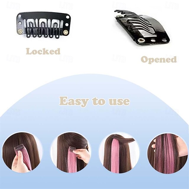 gefärbte Haarverlängerungen Clip in 12 Stück blond 2026 - $19.49