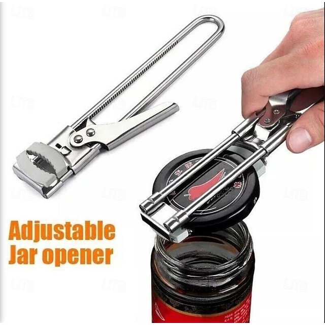 Adjustable Stainless Steel Jar Opener, Gripper Tight Lid Opener for ...