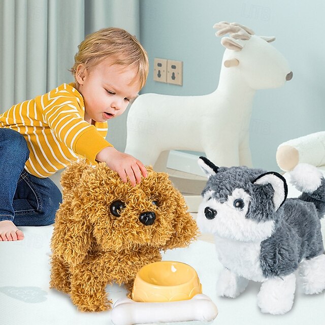 Chien robot mon chiot robot réaliste jouet interactif qui marche aboie ...