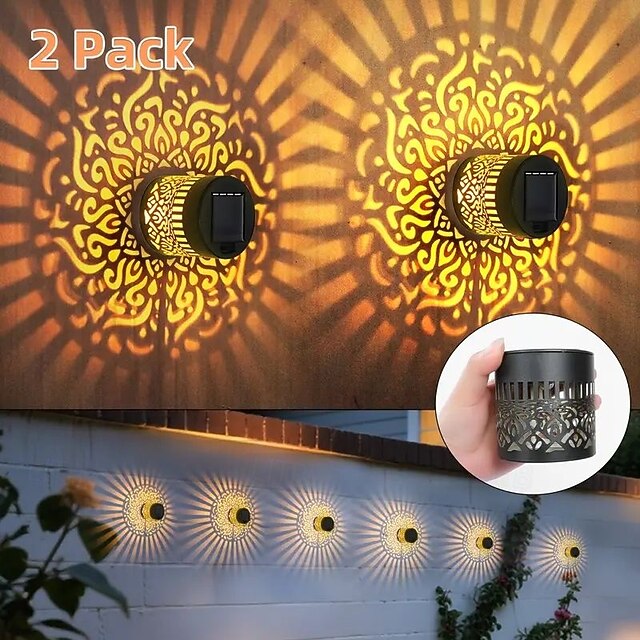 1/2PCS Waterproof IP65 Solar Fence Light Outdoor Wall Lighting LED ...