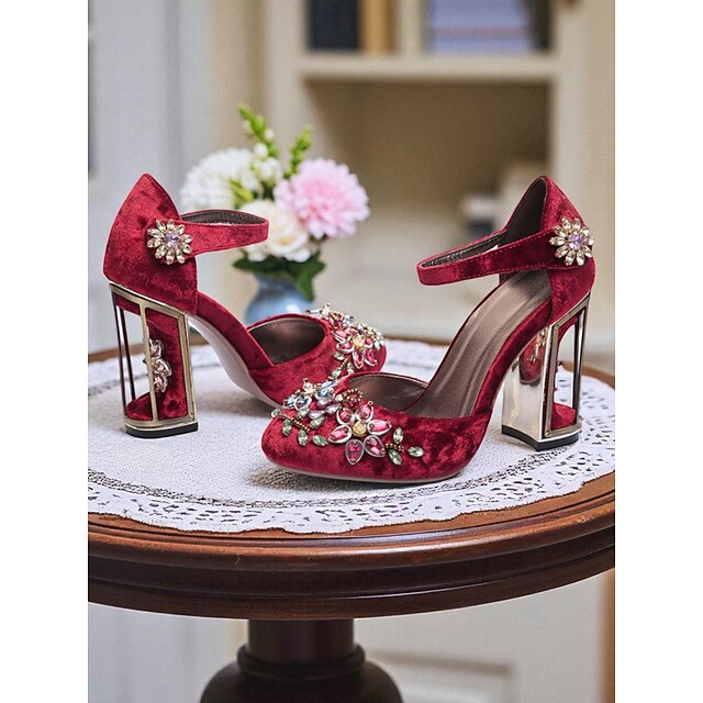 Women's 1920s Vintage Gatsby Baroque Mary Jane Heels-Elegant Light Blue ...