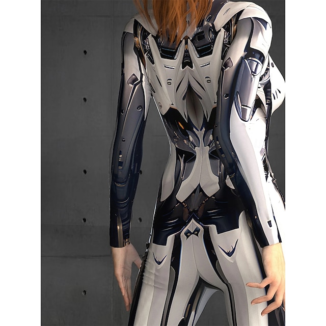 Carnevale 2026 Teschio Scheletro Cyborg Body Costumi di Gruppo per ...