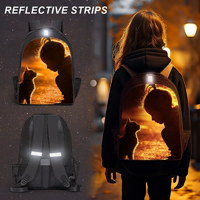 Kid's Custom Photo School Backpack with Reflective Safety Strips, Multi ...