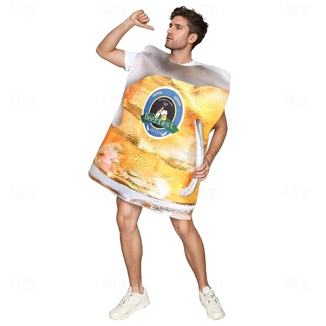 Halloween Oktoberfest Funny Costumes Beer Mug Wiesn Men's Carnival ...