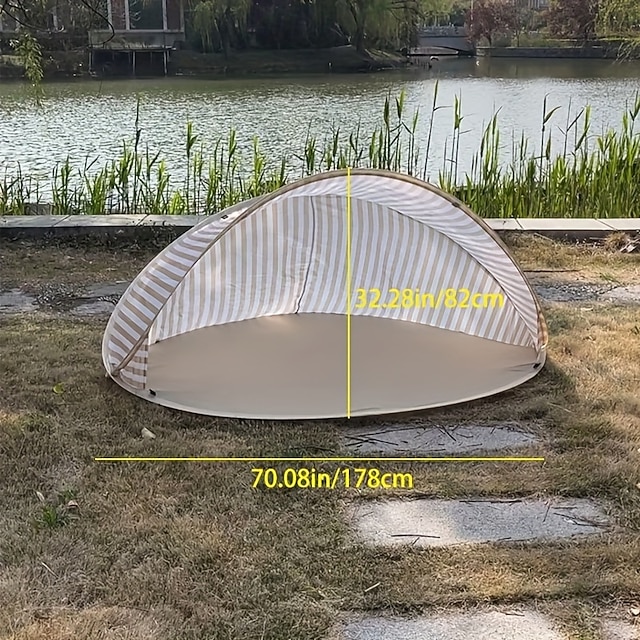 2-Person Quick Setup Beach Tent Sun Shelter - Portable No Assembly ...