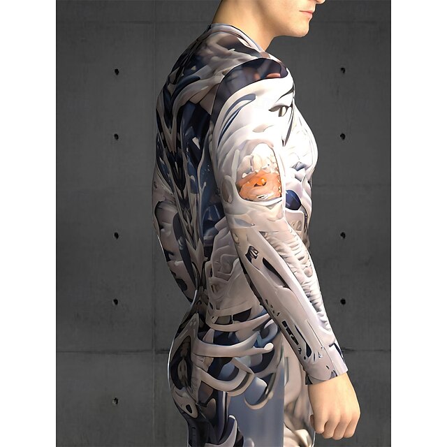 Skull Skeleton Cyborg Robot Bodysuit Halloween Group Couples Costumes ...