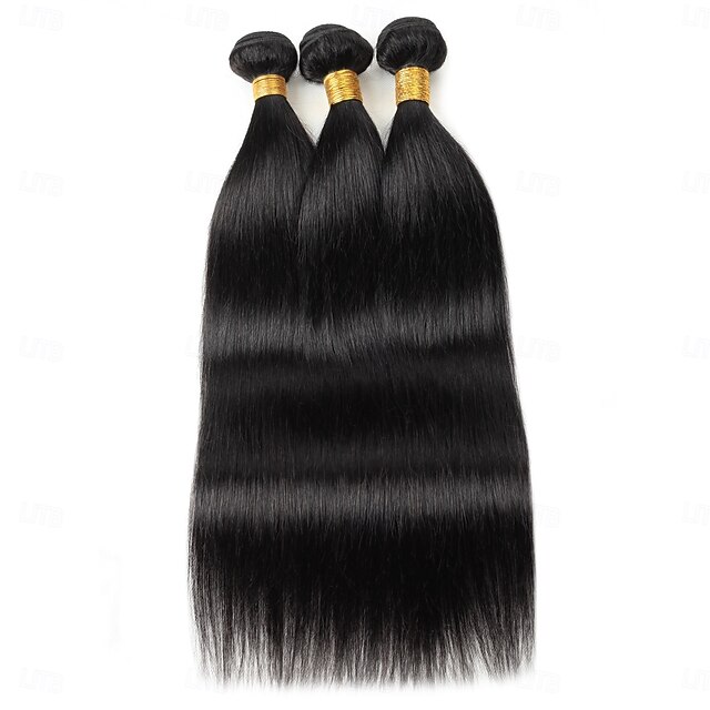 2 Bundle Hair Weaves Brazilian Hair Straight Human Hair Extensions ...