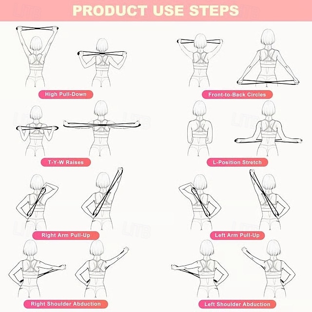 25LB/35LB Yoga Resistance Band Stretch Fitness Band Figure 8 Exercise ...