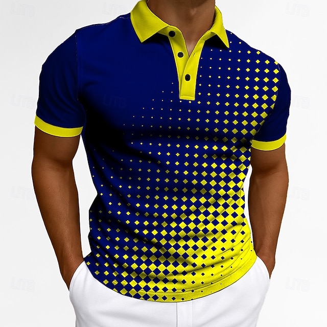 Voor heren Polo liiketoiminta Casual Strijkijzer Korte mouw Modern ...