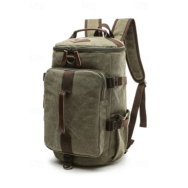 Men's Vintage Canvas Convertible Backpack Duffel Bag - Large Capacity ...