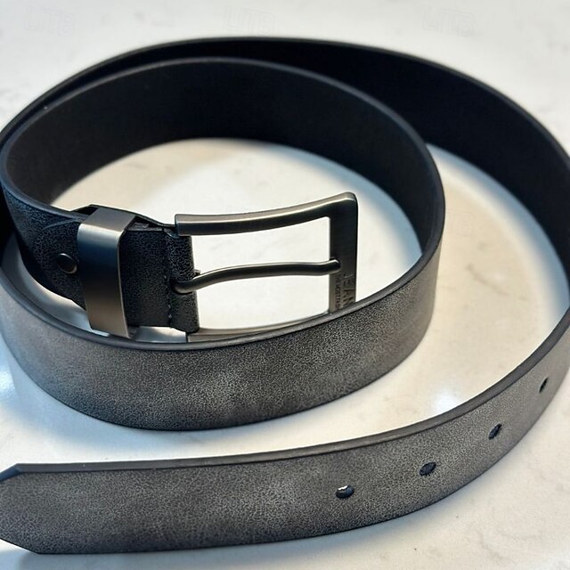 Men's Belt Automatic Buckle Quick-Release PU Leather Alloy Durable ...